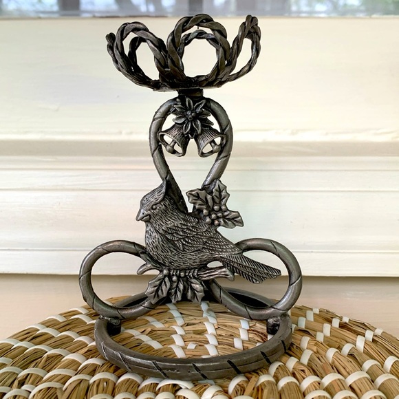 Vintage | Accents | Vintage Pewter Cardinal Votive Candle Holder Euc ...
